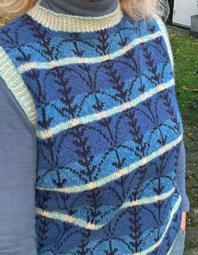 FAIR ISLE SLIP OVER -BLUE | christelseyfarth-uk