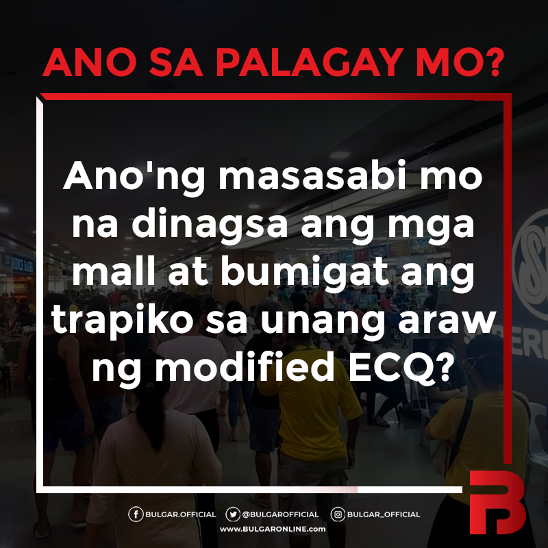 Opinyon mo.. Sa unang araw ng MECQ, traffic bumigat mga mall dinagsa Opinyon mo.. Sa unang araw ng MECQ, traffic bumigat mga mall dinagsa
