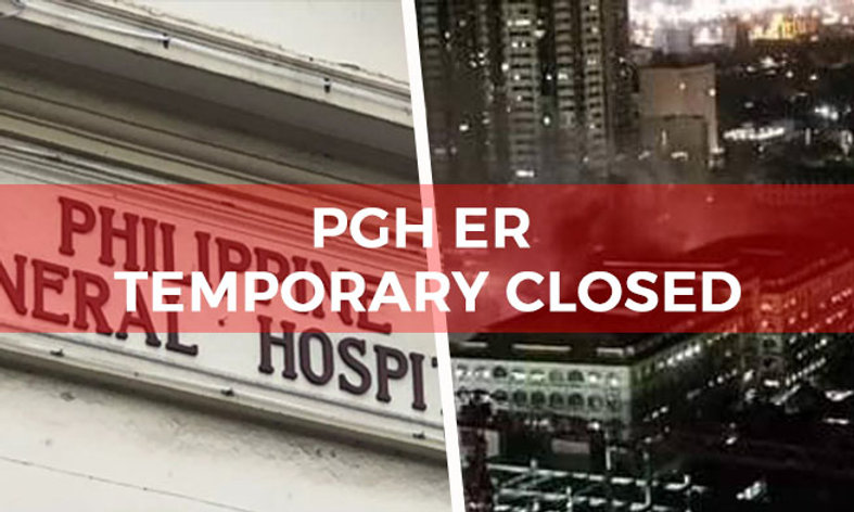 ER ng PGH, isinara dahil sa sunog ER ng PGH, isinara dahil sa sunog