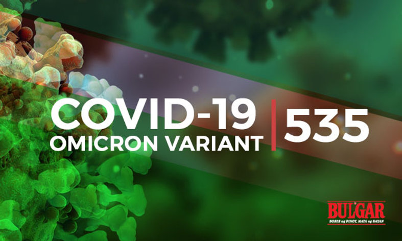 Omicron variant cases, 535 na
