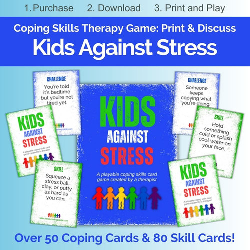Kids Against Stress Coping Skills Therapy Game | Counseling Palette
