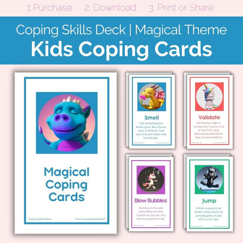 Kids Coping Skills Cards | Magical Coping Card Deck | Coping Skills for ...