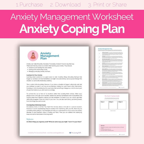 Anxiety Plan Worksheet | Counseling Palette