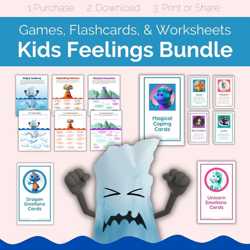 Kids Feelings Activity Bundle | Feelings Flashcards | Emotions ...