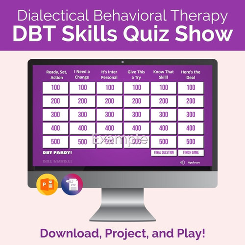 DBT Jeopardy Game | Dialectical Behavioral Therapy Group Activities