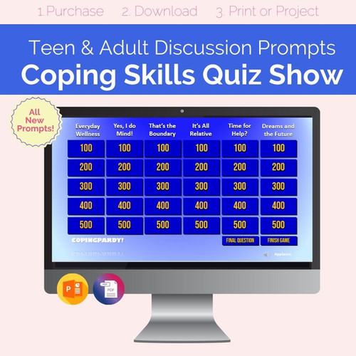 Coping Skills Quiz Show | Mental Health Activity | Therapy Game ...