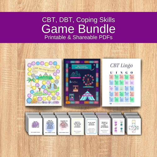 CBT & DBT Therapy Games Bundle | Coping Skills | Adults | Teens | Kids ...