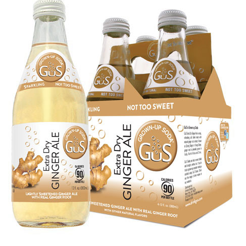 GUS GROWN UP SODA EXTRA DRY GINGER ALE (24ct.) 4 Case | FBTW