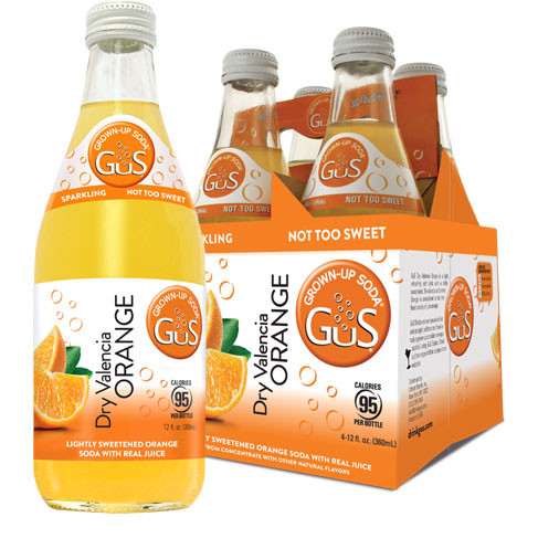 GUS GROWN UP SODA DRY VALENCIA ORANGE (24ct.) 4 Case | FBTW