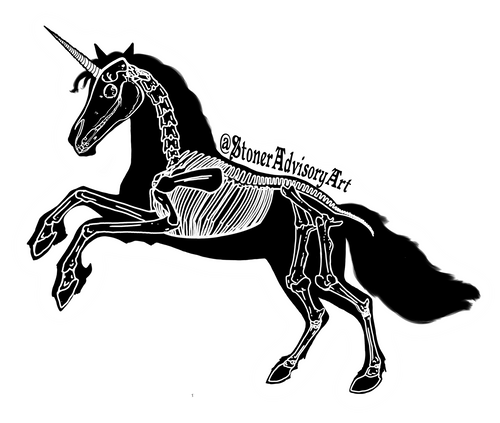Unicorn Skeleton Sticker | My Site