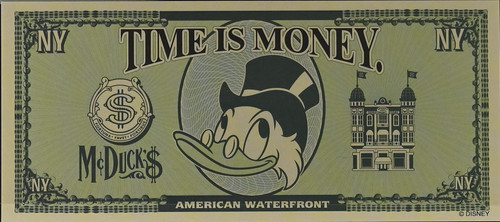 2001 McDuck$ Note - “Time is Money” | JNP Disney