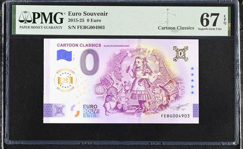 0 Euro Disney Banknotes - Alice in Wonderland (Anniversary Edition ...