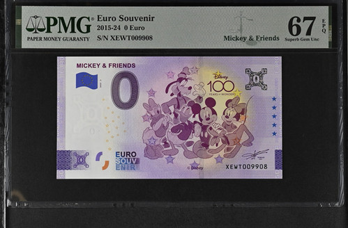 0 Euro Disney Banknotes - Mickey & Friends (7,250 Printed Notes) - PMG ...