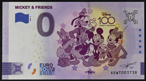 0 Euro Disney Banknotes - Mickey & Friends (7,250 Printed Notes ...
