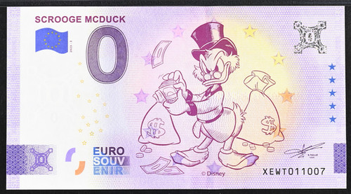 0 Euro Disney Banknotes - Scrooge McDuck (7,250 Printed Notes ...