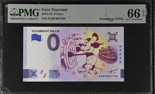 0 Euro Disney Banknotes - Steamboat Willie (5,000 Printed Notes) - PMG ...