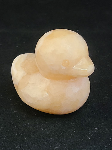 Yellow Calcite Duck Carving | Seaside Stones