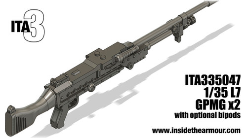 ITA335047 1/35 L7 GPMG x 2 with optional bipods | Inside the Armour