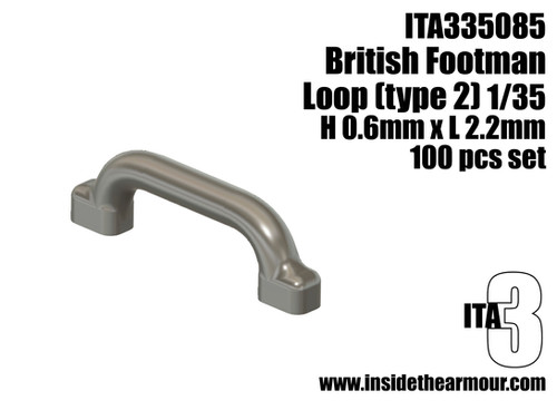 ITA335085 British tie down/ footman loops 1/35 2.2mm L Type 2 (x100pcs ...