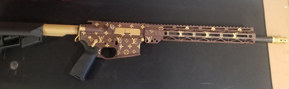 Louis Vuitton design on you AR platform firearm | 3D Cerakote ...