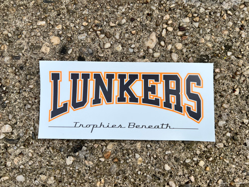 Lunkers Varsity Bumper Sticker | illudebaits