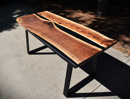 Black Walnut Epoxy River Desk | TC Outpost