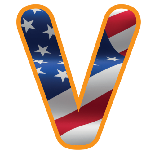 V : American Flag | Stickers By Initials