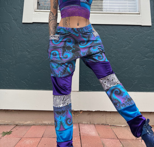 Blue Raspberry Patchwork Joggers | AstralVision Designs