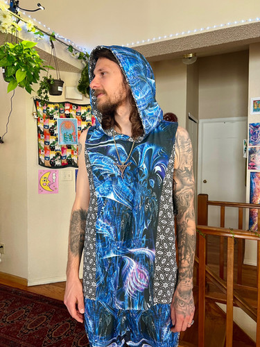 Johnathan Singer Blue Hooded Tank | AstralVision Designs