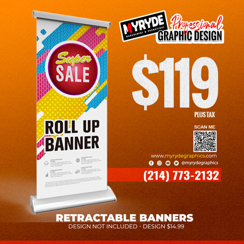 Large Retractable Banner | Myryde Graphics