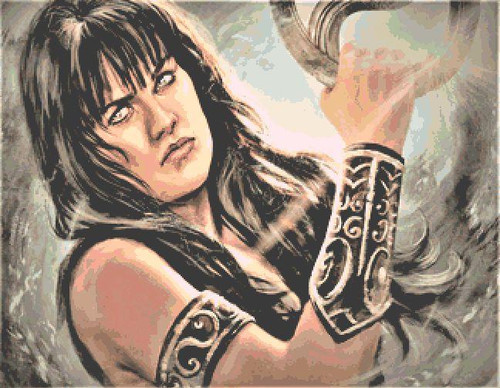 Xena Warrior Princess Counted Cross Stitch Kit | Thread Geeks