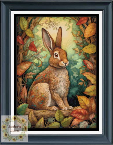 Boho Forest Animals Rabbit Counted Cross Stitch - Sunflower Stitches ...