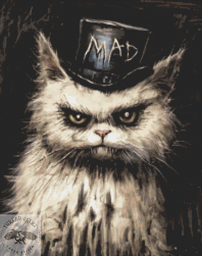 The Mad Catter Counted Cross Stitch Chart - Gus Fink - Alice in ...