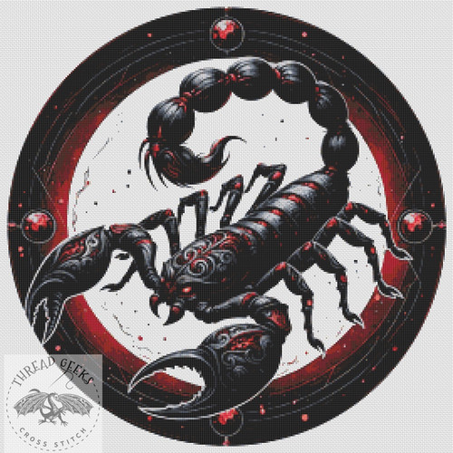 Scorpio Counted Cross Stitch Chart - Horoscope | Thread Geeks