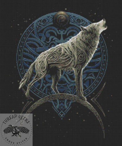Celtic Wolf 2 Counted Cross Stitch Kit | Thread Geeks