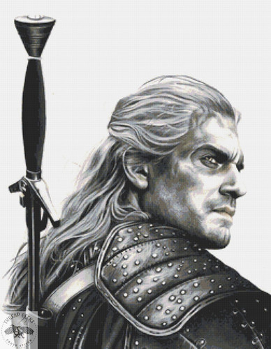 The Witcher Counted Cross Stitch Kit - Wil Shrike | Thread Geeks