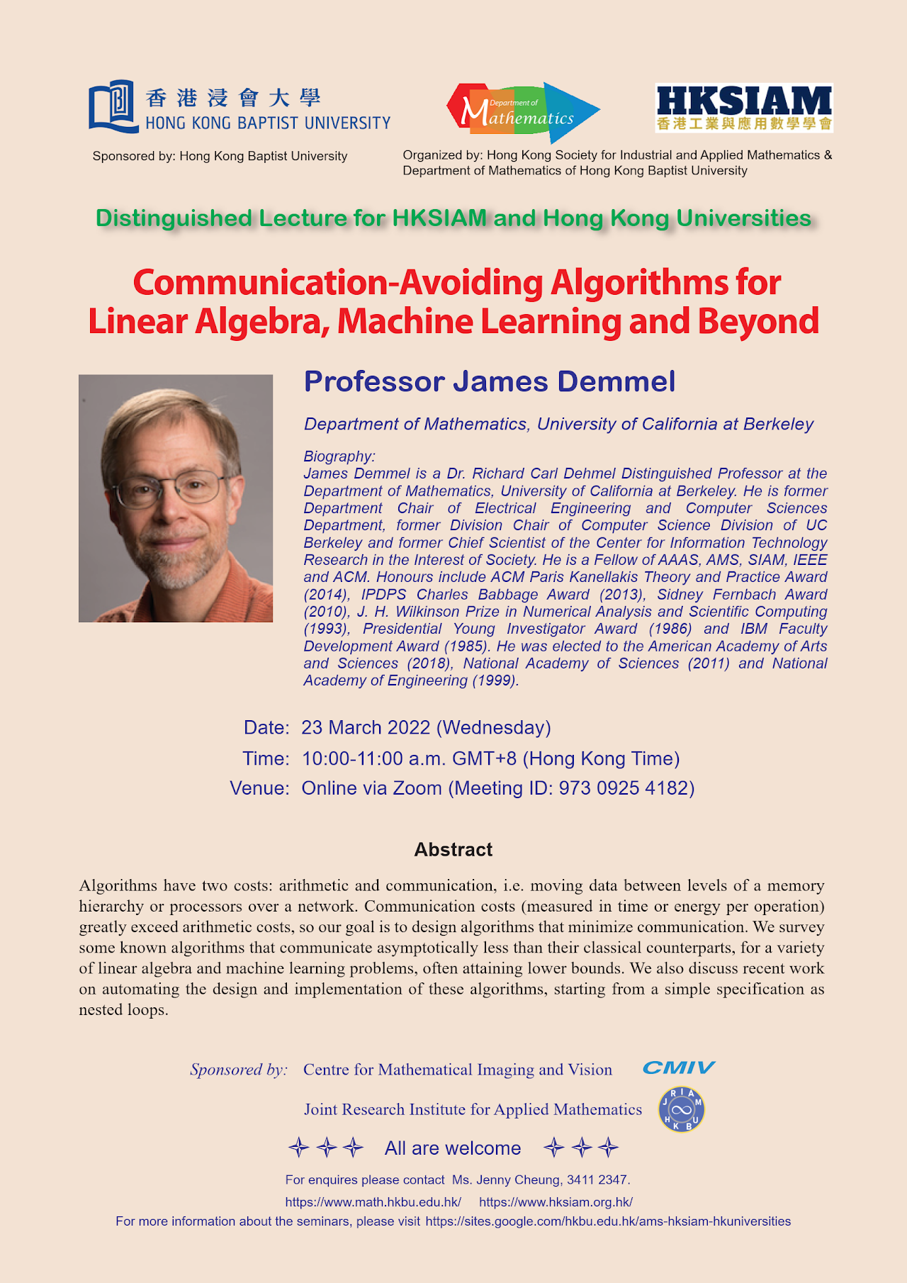Communication Avoiding Algorithms For Linear Algebra Machine Learning And Beyond