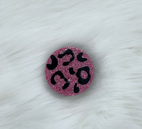 Leopard print pop socket/badge reel | Mon Reve' Designs