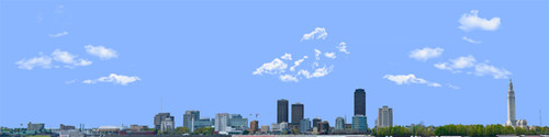 BATON ROUGE SKYLINE right no water | BACKDROPS ONLY
