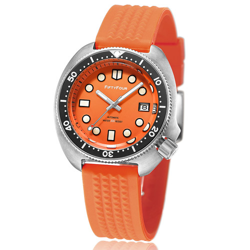 orange Collectible 6105-8000 slim diver's watch | fiftyfourwatch