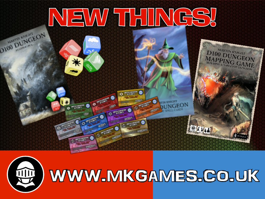 NEW THINGS FOR D100 DUNGEON and D100 SPACE!