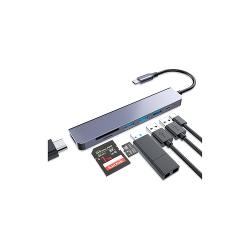 HUB Yellow Box 7 EN 1 Modelo 2 | Tecno Gadget SV