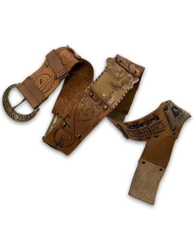 00s Dolce & Gabbana ‘Jacron Label’ 16 Patch Leather Belt | ArchiveThreads