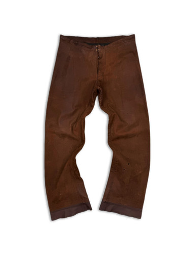 AW01 Maison Margiela ‘Anatomical’ Raw Cowhide Leather Pants | ArchiveThreads