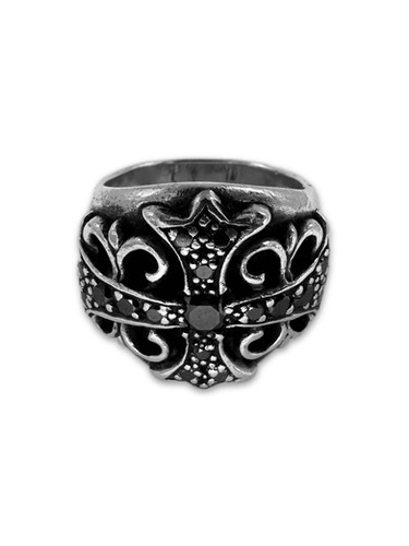 Chrome Hearts Black Diamond Aftermarket Cross ‘Keeper’ Ring ...