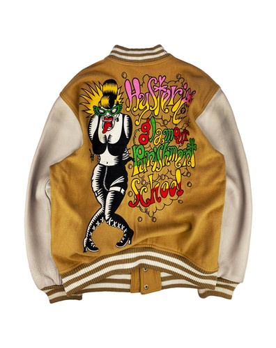 90s Hysteric Glamour ‘Pothead Punishment’ Ecstasy Varsity Jacket ...
