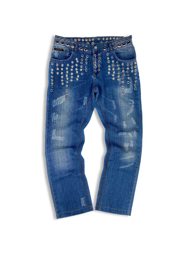 SS06 Dolce & Gabbana ‘Eyelet’ Studded Light Wash Denim | ArchiveThreads