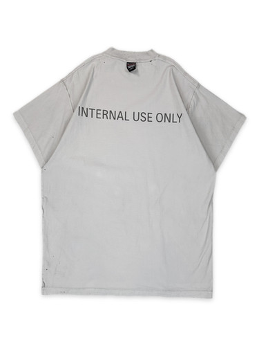 AW24 Balenciaga ‘Internal Use Only’ Inside Out Slogan T-Shirt ...