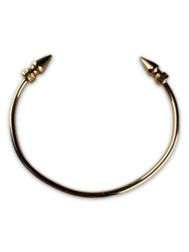 Chrome Hearts 22K Gold ‘Thorn’ Spike Bangle Cuff Bracelet | ArchiveThreads