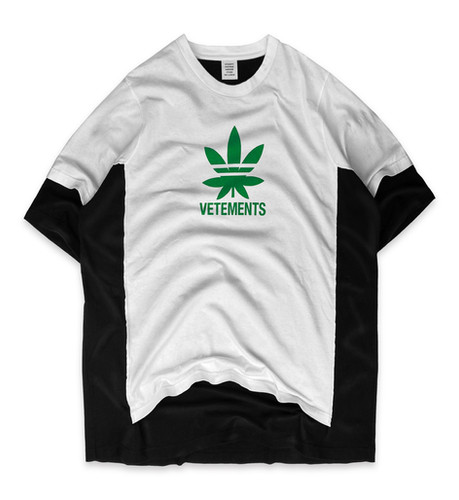 SS20 Vetements x Adidas ‘Marijuana’ Double Layered Oversized T-Shirt ...